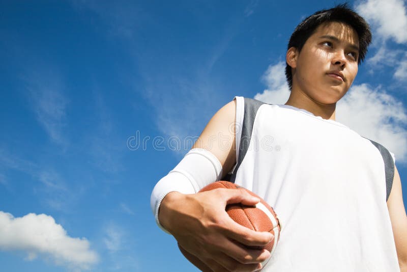 Asian football player stock image. Image of outside, young - 6296261