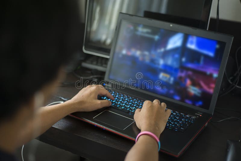 Asian Gamer Playing Game at Home Stock Photo - Image of view, adult ...