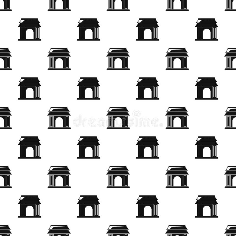 Asian Gate Pattern Seamless Vector Stock Vector - Illustration of door ...