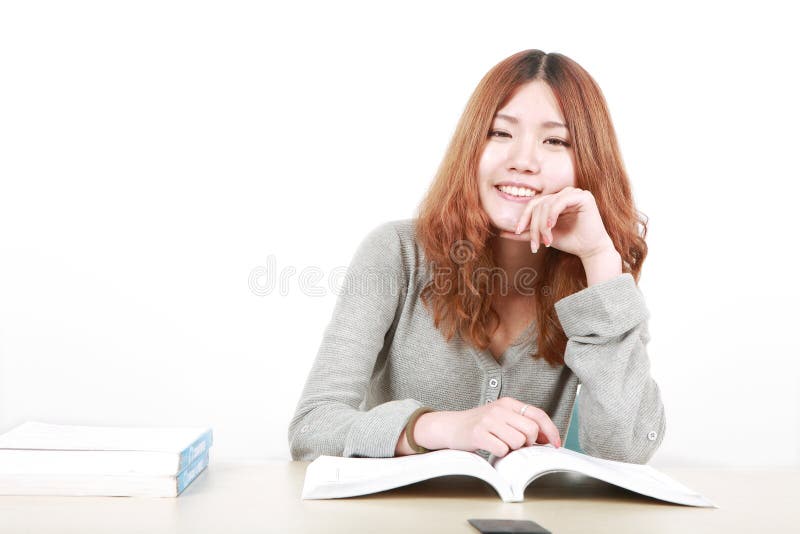 Asian Girl with a Red Question Mark Stock Image - Image of question ...