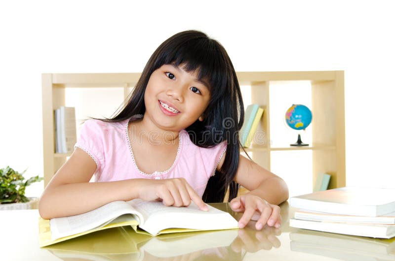 Asian girl reading stock photo. Image of people, reading - 39242126