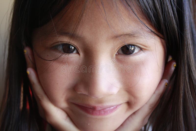 Asian girls face stock image. Image of smiling, children - 15611215