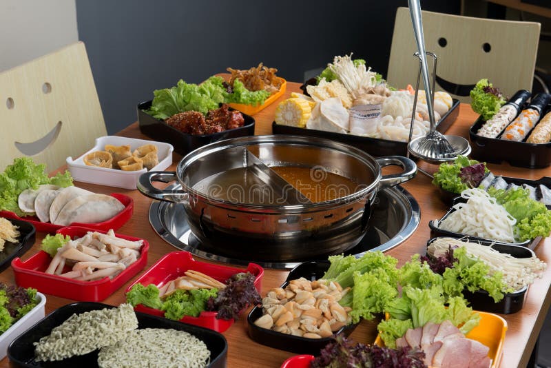Asian hot pot stock photo. Image of beef, health, dish - 100832886
