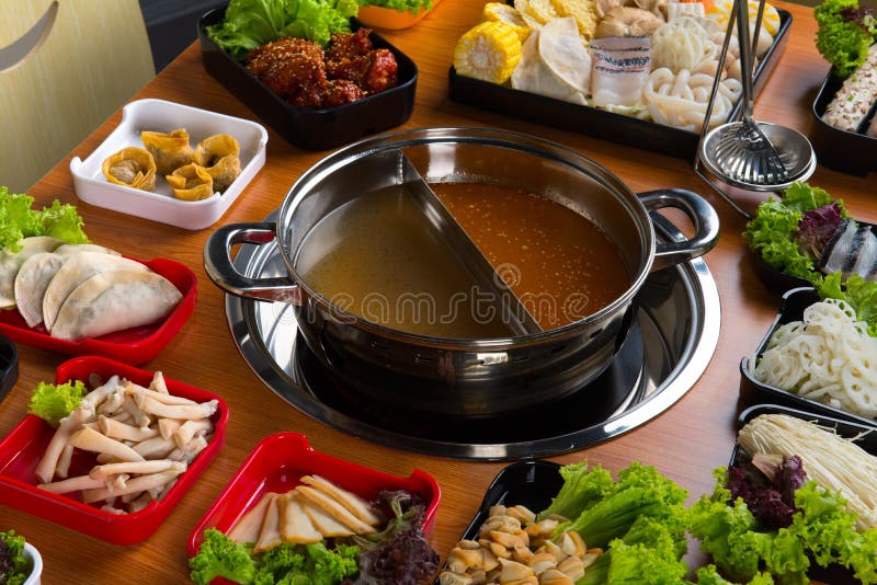 Asian hot pot stock image. Image of dining, ball, ingredient - 100167669
