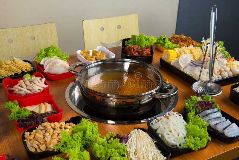 Asian hot pot stock image. Image of party, fried, fresh - 100167573