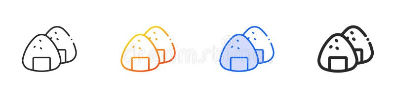 Asian Icon.Thin Linear, Gradient, Blue Stroke and Bold Style Design ...