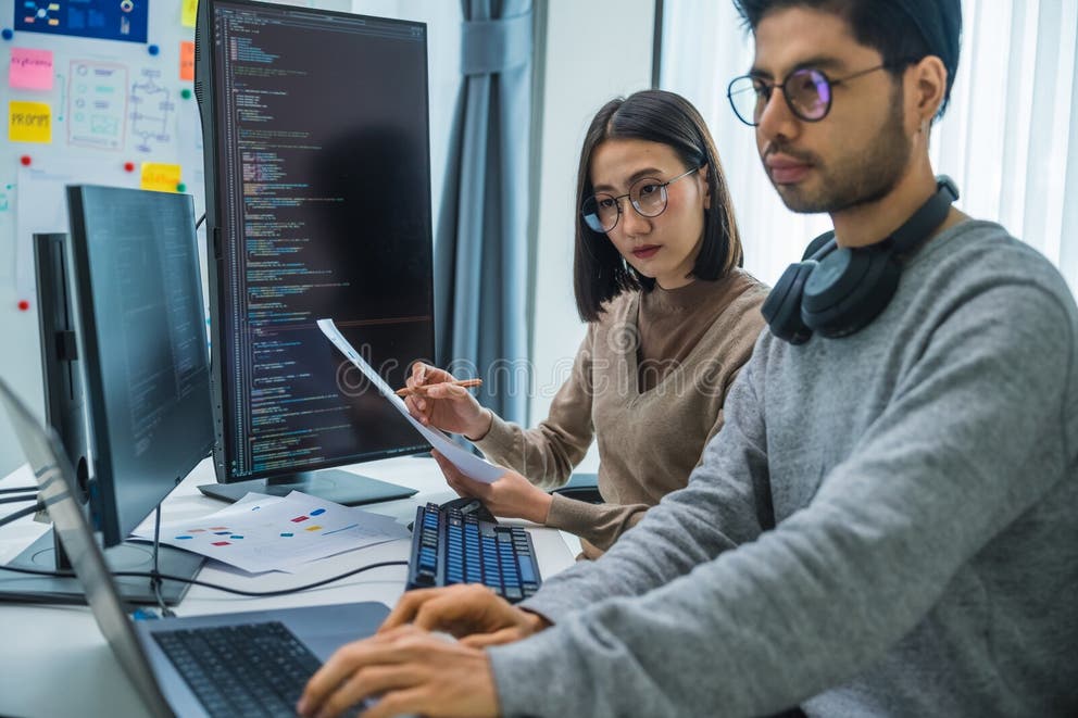 Asian and Indian Developer Team Discussion Feedback Analysis Coding ...