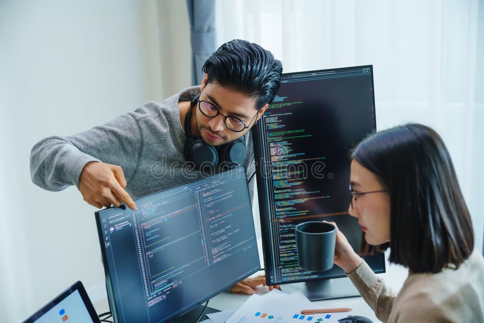 Asian and Indian Developer Team Discussion Feedback Analysis Coding ...