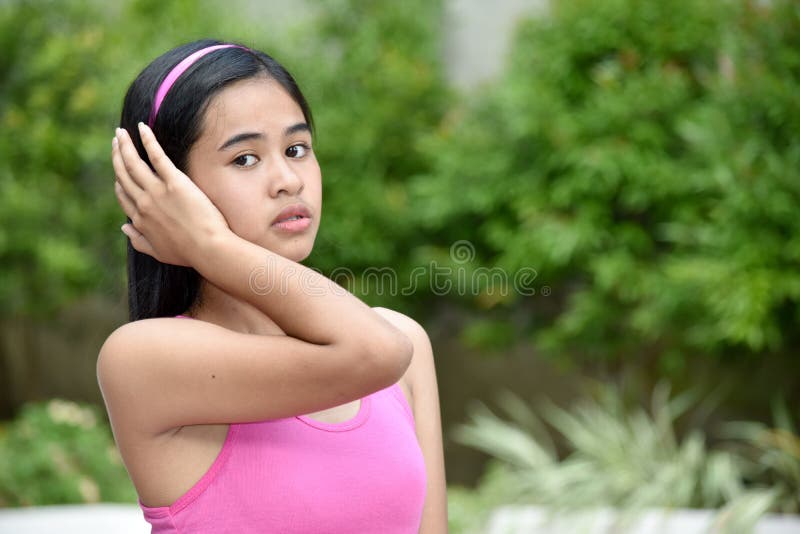 An an Asian Juvenile and Worry Stock Photo - Image of nervousness, asia ...