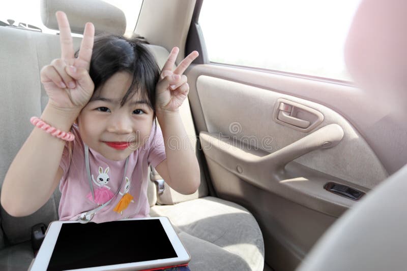 Relax in Car stock image. Image of girl, family, lifestyle - 231442655