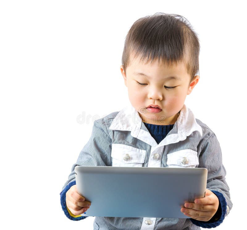 Happy Asian Boy Playing IPad Stock Image - Image of ipad, happy: 20405233