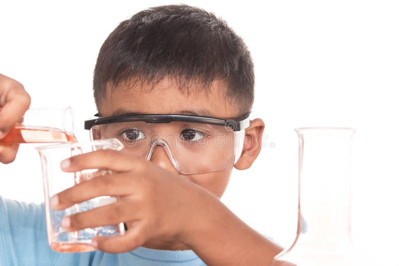 Asian Kids and Science Experiments Stock Photo - Image of microscope ...