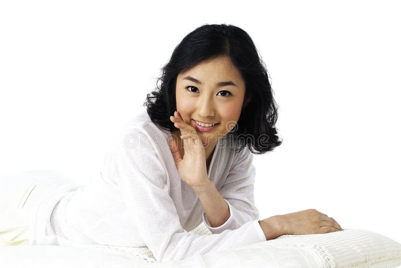 Asian Lady stock image. Image of woman, korean, lying, gesture - 895503