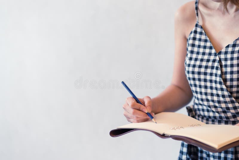 Asian Lady Writing Notebook Diary Concept and Working Planning Concept ... Asian Lady Writing Notebook Diary Concept and Working Planning Concept ...
