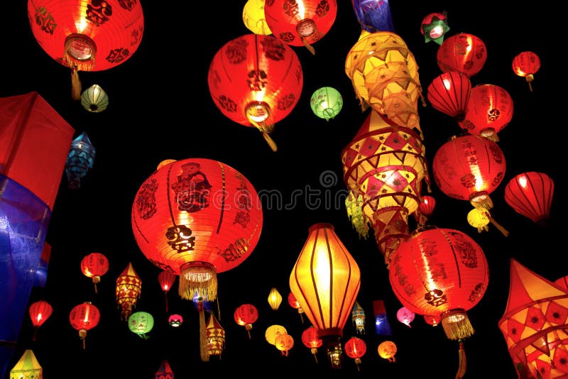 Asian lanterns stock photo. Image of shanghai, kong, lantern - 34377832