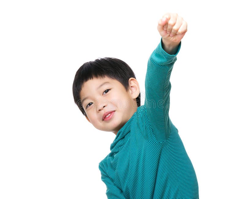 Little Boy Showing Hand Biceps Muscles Stock Photo - Image of handsome ...