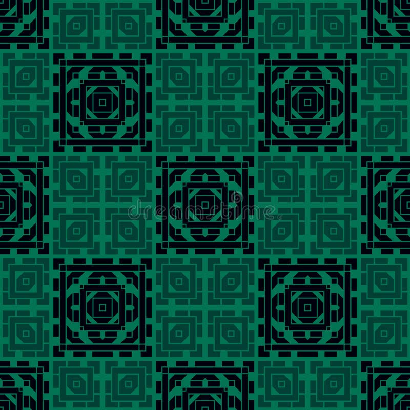 Asian Look Square Geometric Seamless Pattern Stock Vector ...