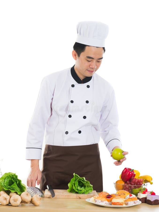 Asian male chef stock image. Image of business, male - 54429031