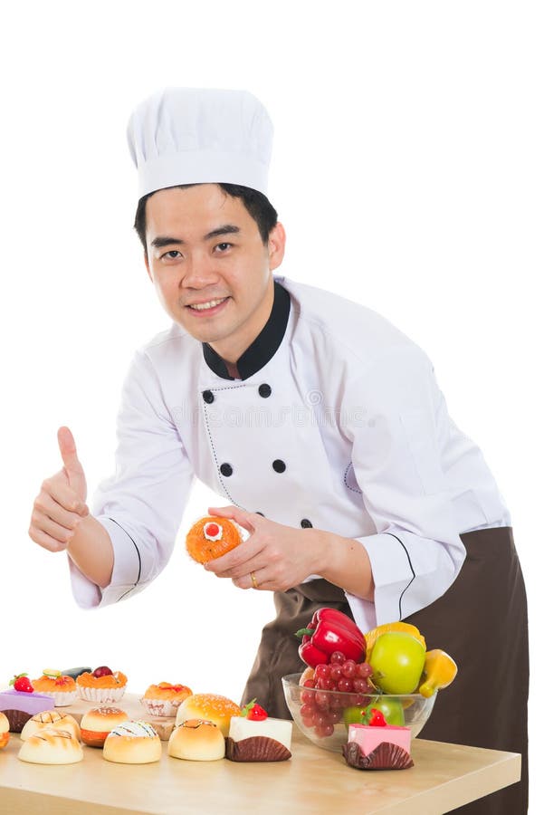 Portrait of Confident Male Chef Smiling Isolated on White Background ...