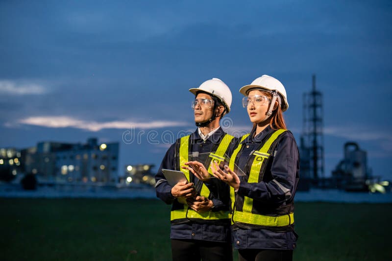 Asian Male and Female Technician Looking Forward Stock Photo - Image of ... Asian Male and Female Technician Looking Forward Stock Photo - Image of ...