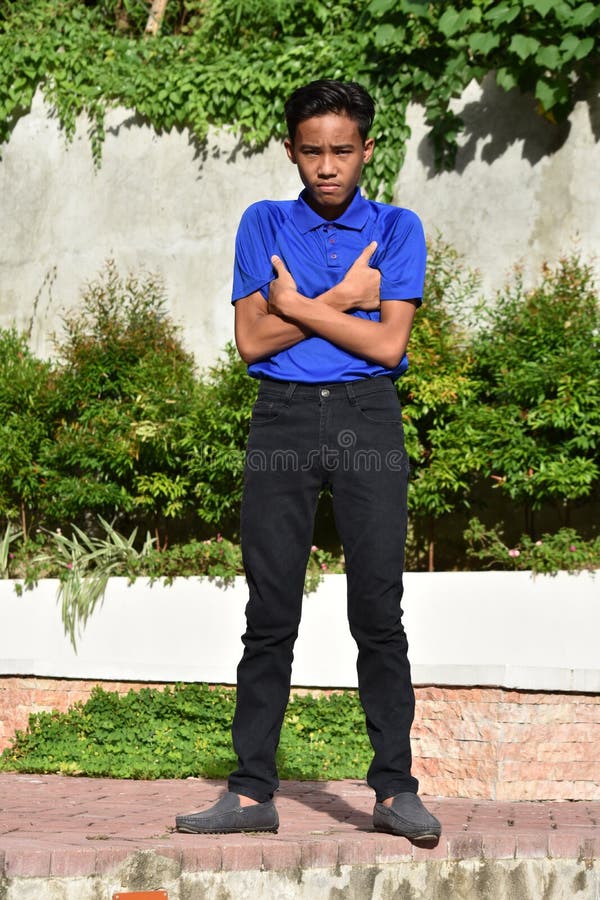 An Asian Male and Insecurity Stock Photo - Image of male, teen: 158303204