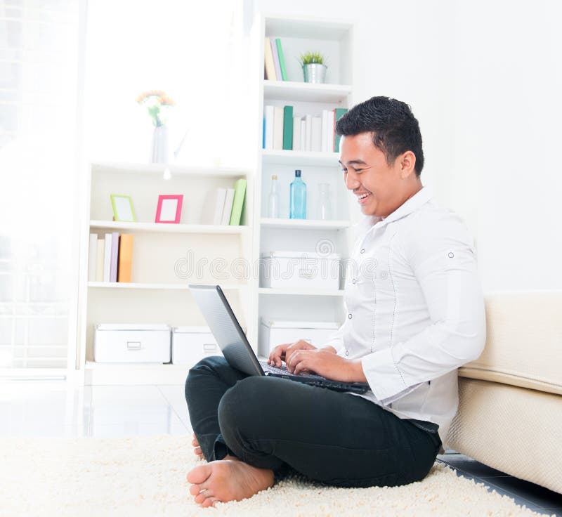 Asian Man Browsing Internet Stock Photo - Image of communication ... Asian Man Browsing Internet Stock Photo - Image of communication ...