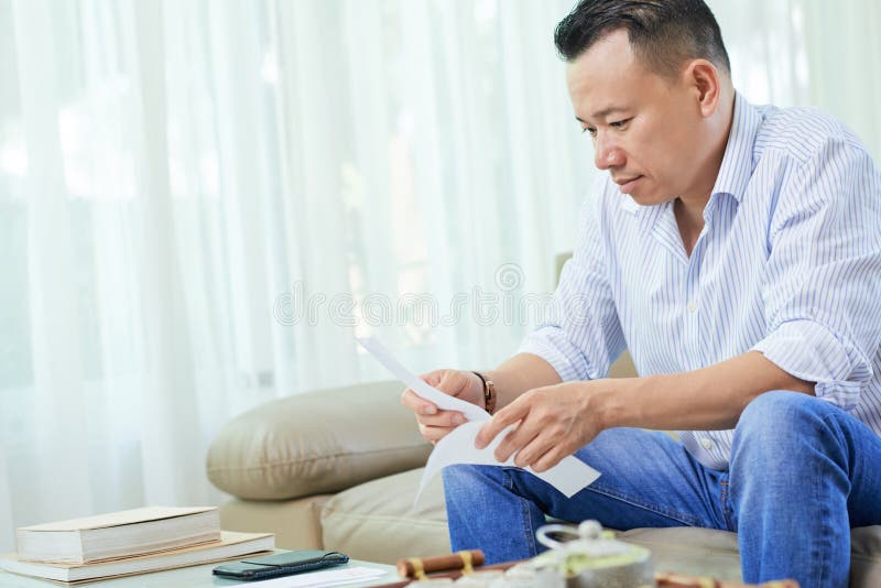 Checking bills stock image. Image of payment, budget - 134833017