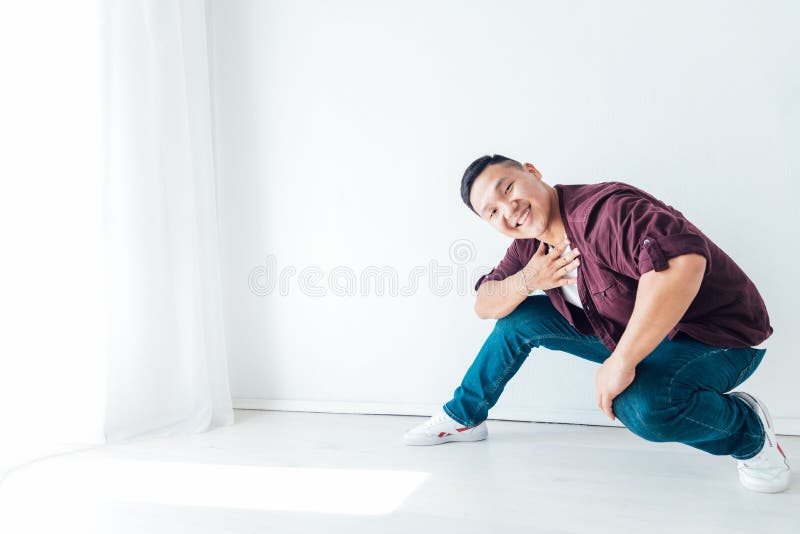 Beautiful Asian Man Dancing To a Musical Song Stock Photo - Image of ...