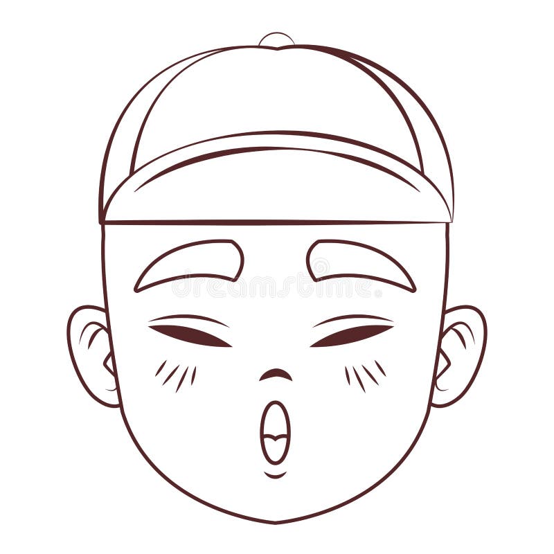 Asian man face cartoon stock vector. Illustration of lifestyle - 144547794