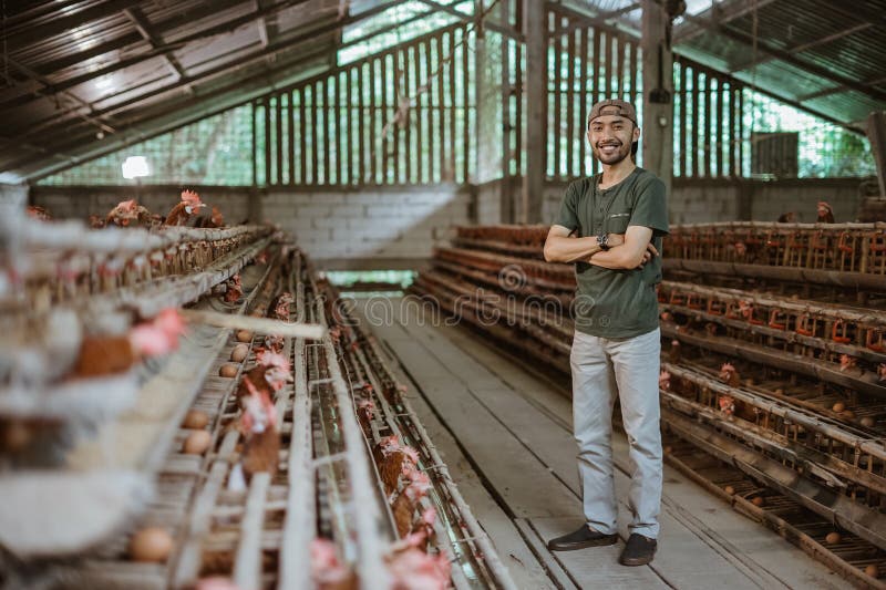 Asian Man Farm Owner Standing with Crossed Hands at Farm Stock Photo ...