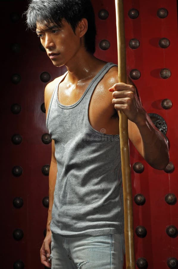 Asian Man in Fighting Action Stock Photo - Image of male, japan: 10162208