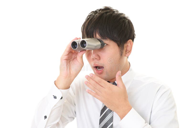 Man with a Magnifying Glass Stock Photo - Image of enjoy, liveliness ...