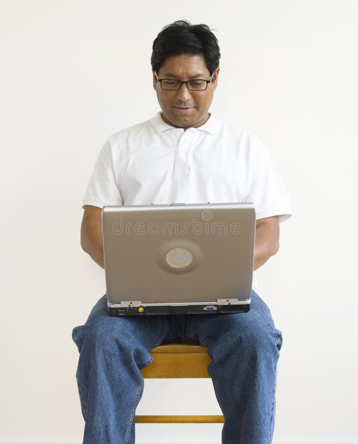 Asian man with laptop stock image. Image of working, laptop - 2369805