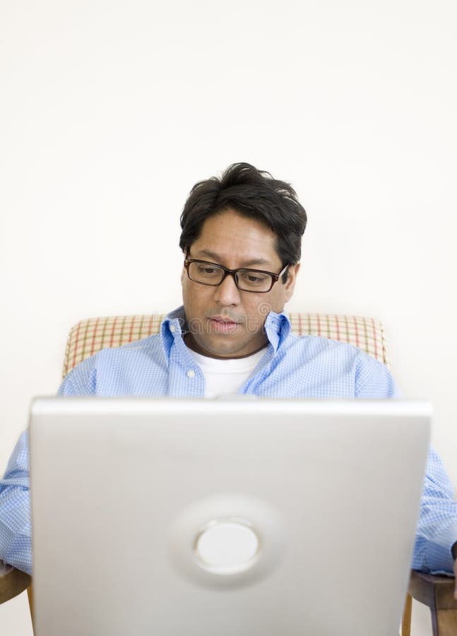 Asian man with laptop stock image. Image of working, laptop - 2369805