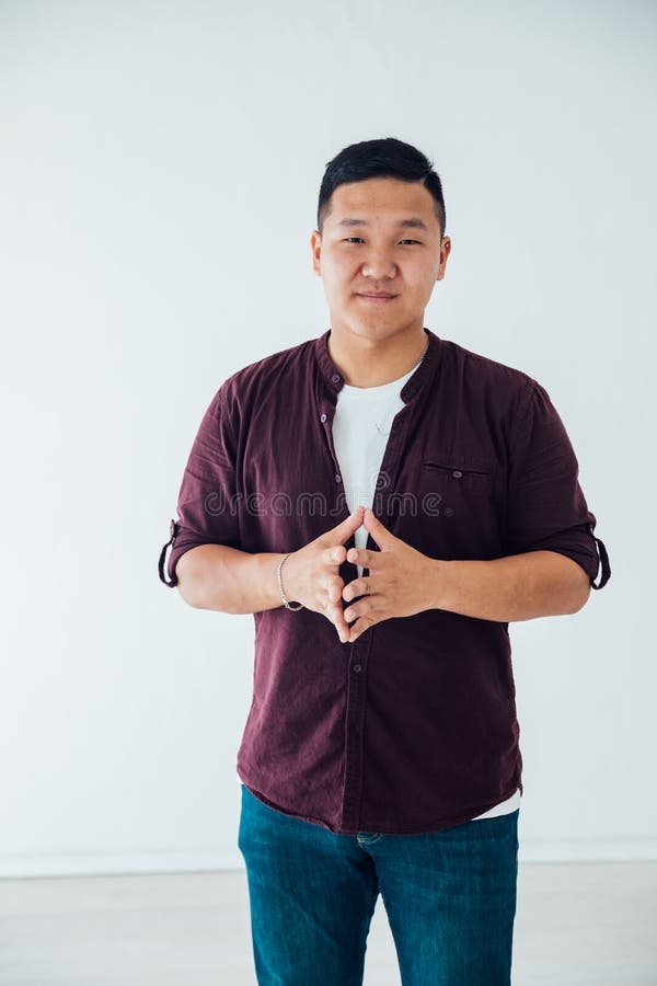 Asian Man Loves To Dance and Sing To Music Stock Photo - Image of ...