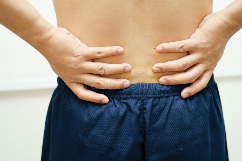 Asian Man Pain Back Muscle Spine Bone Accident Stock Photos - Free ...