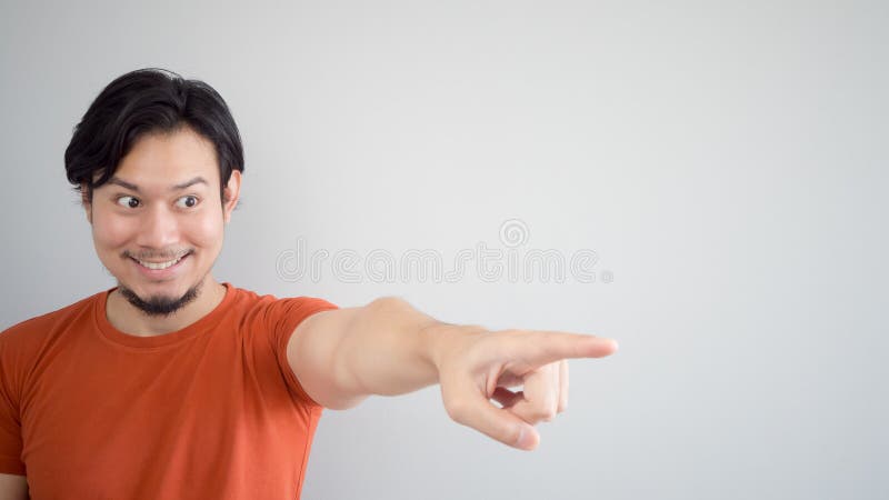 Asian man pointing stock image. Image of pointing, handsome - 71109907