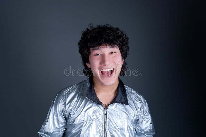 Asian man positive emotion stock photo. Image of emotion - 16683234