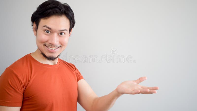 Asian man is presenting. stock photo. Image of presentation - 65496352