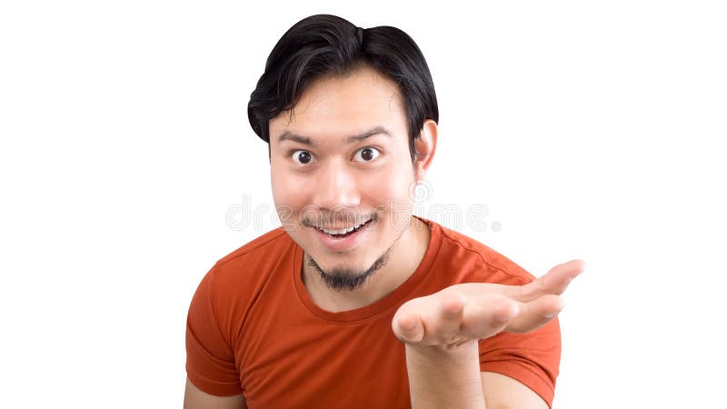 Asian man is presenting. stock photo. Image of casual - 65496368