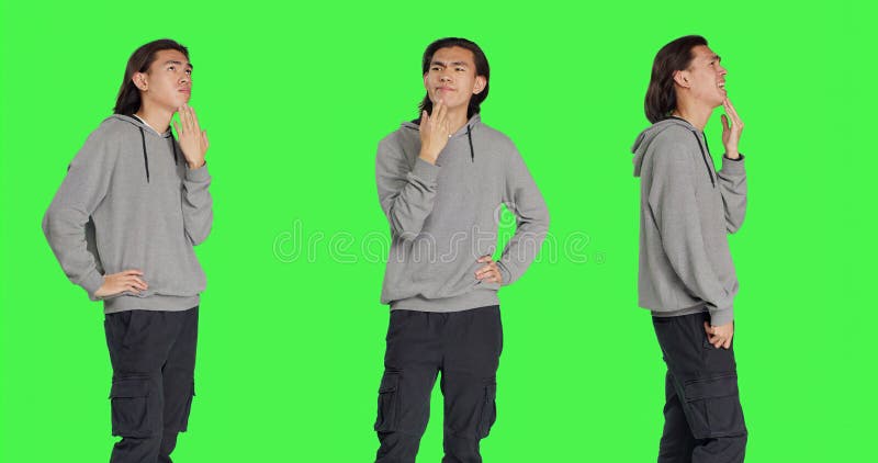 Asian Man Questioning Perspective Stock Image - Image of copyspace ...
