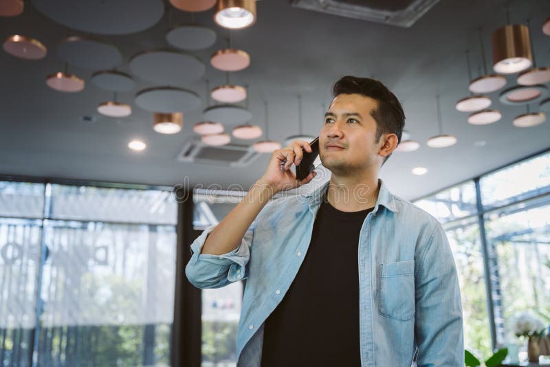 Handsome Young Asian Man Take Call Stock Photos - Free & Royalty-Free ...