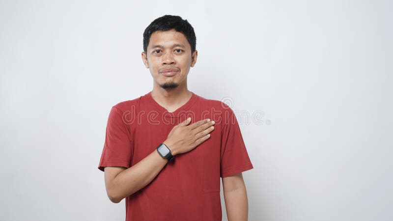 Asian Young Men Gesturing Sign Language Stock Photo - Image of color ...