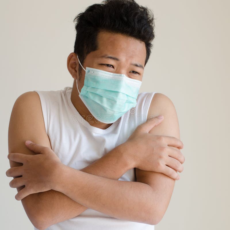 Asian Man Wearing a Face Mask Stock Photo - Image of medical, mask ...