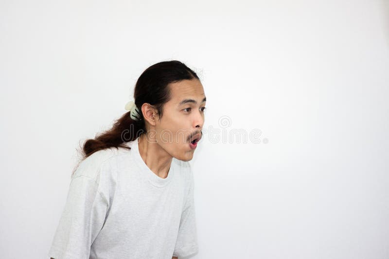 Asian Man Who is Surprised and Makes an Expression of Wanting To Gossip ...