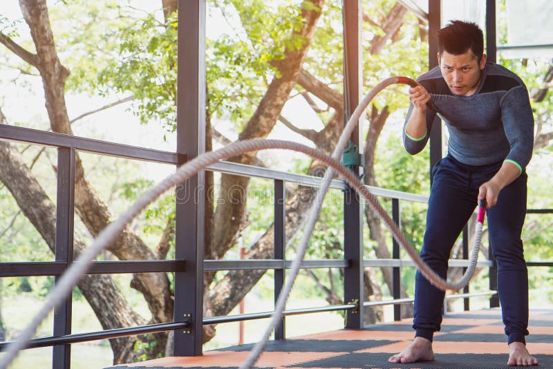 Asian Man Working Hard Gym Stock Photos - Free & Royalty-Free Stock ...