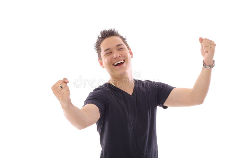 Asian man YES stock photo. Image of beautiful, copyspace - 42537110