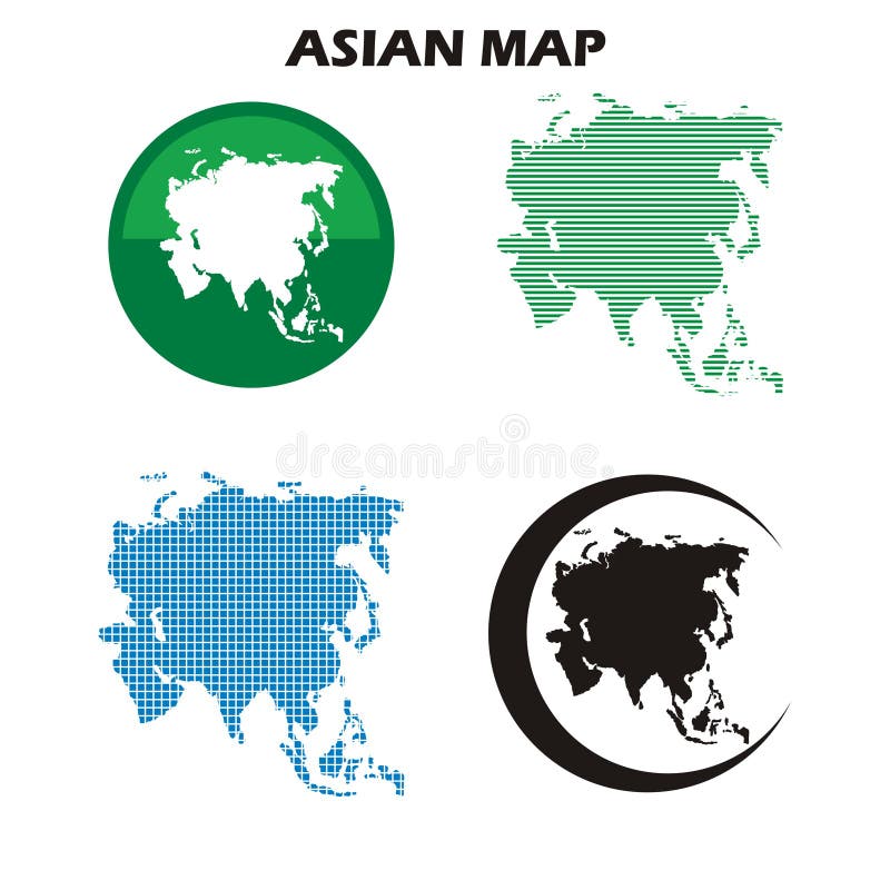 Asian map vector logo stock vector. Illustration of east - 121690841