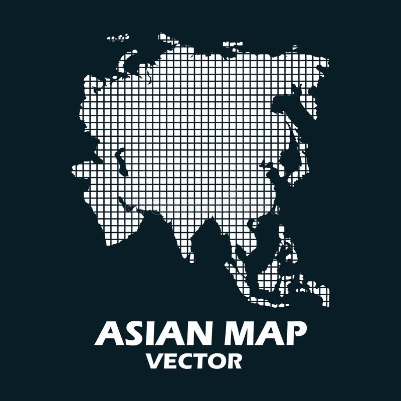 Asian map vector logo stock vector. Illustration of color - 121690800