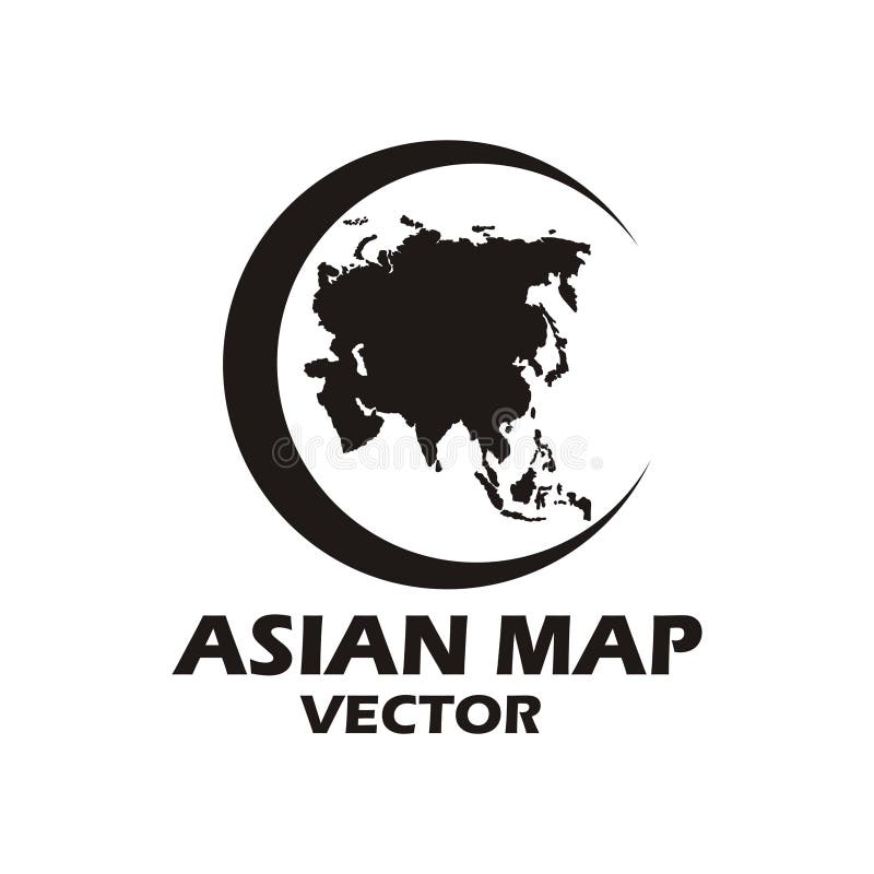 Asian map vector logo stock vector. Illustration of east - 121690841